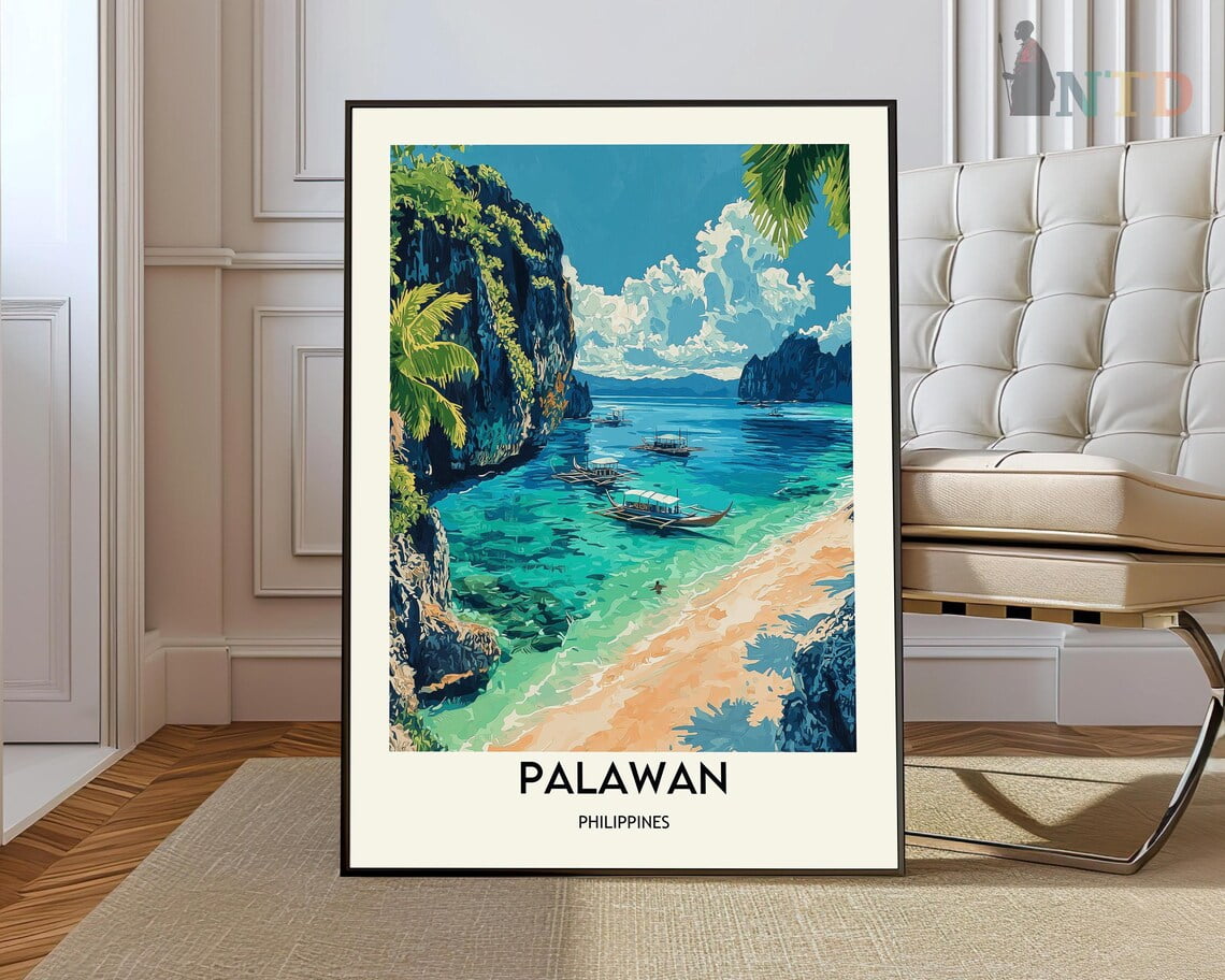 Palawan Travel Print - Philippines, Palawan Poster, Philippines Poster ...