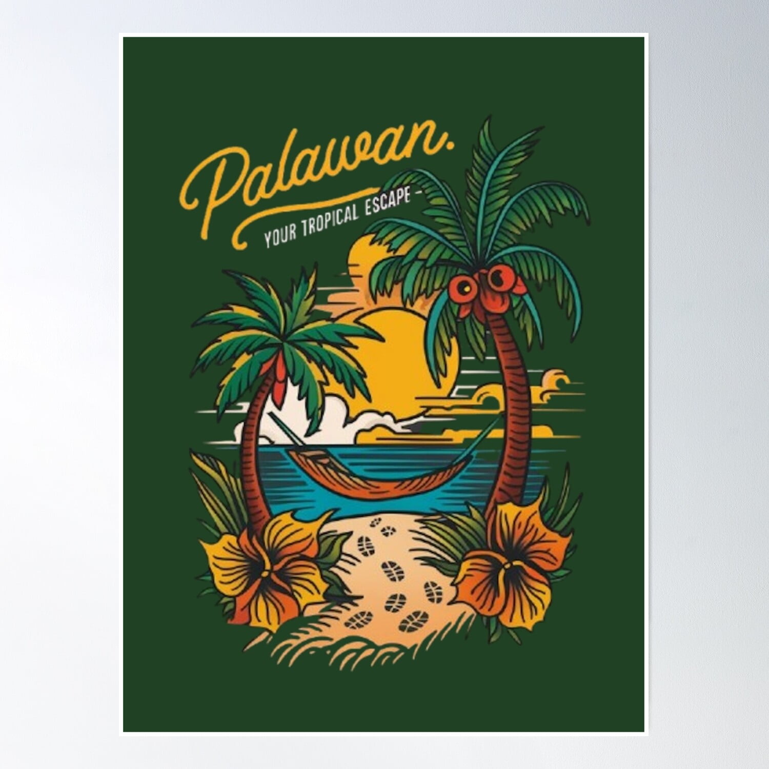 Palawan: Your Tropical Escape Poster Wall Art, Modern Wall Decor, 16x24 ...