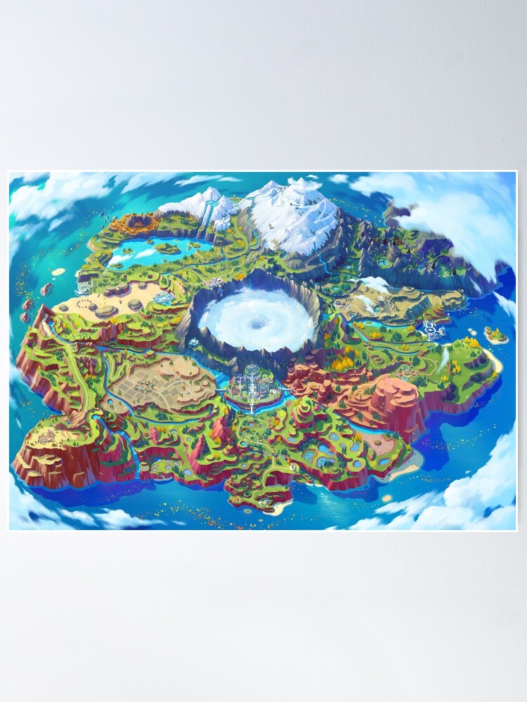 Paldea Map Poster - Walmart.com