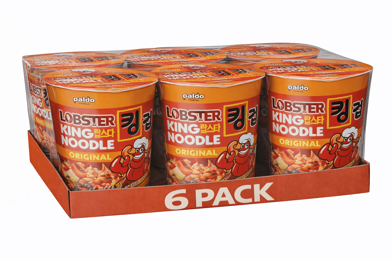 Paldo King Lobster Noodle Original Flavor, 6 Bowl Pack, 3.88 oz Each ...