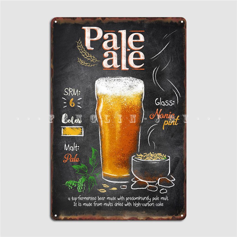 Pale Ales Poster Metal Plaque Wall Mural Home Classic Plates Aluminum ...