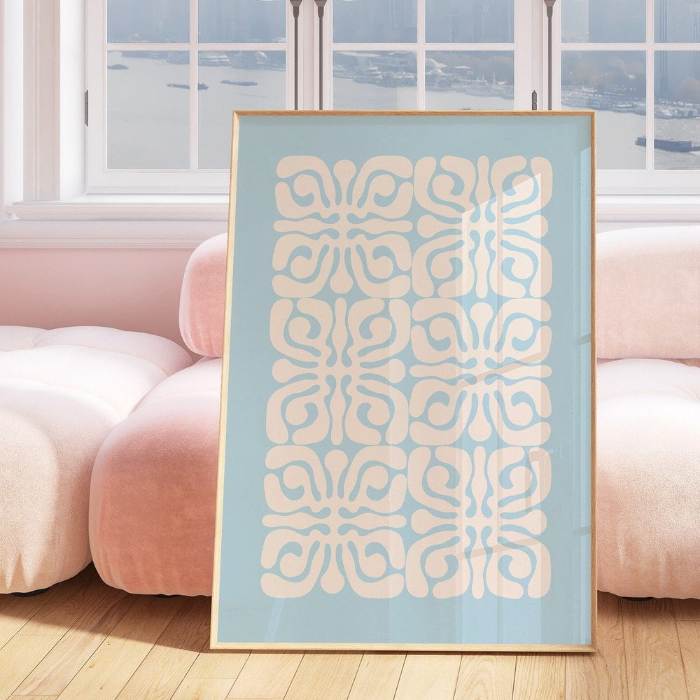 Pale Blue Abstract Printable Wall Decor NO FRAMED POSTER Home Decor ...