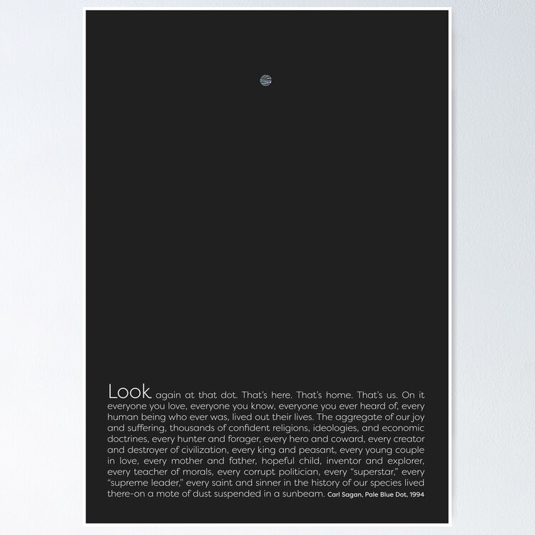 Pale Blue Dot Poster- Unframed Poster | Wall Art | Perfect For Home ...