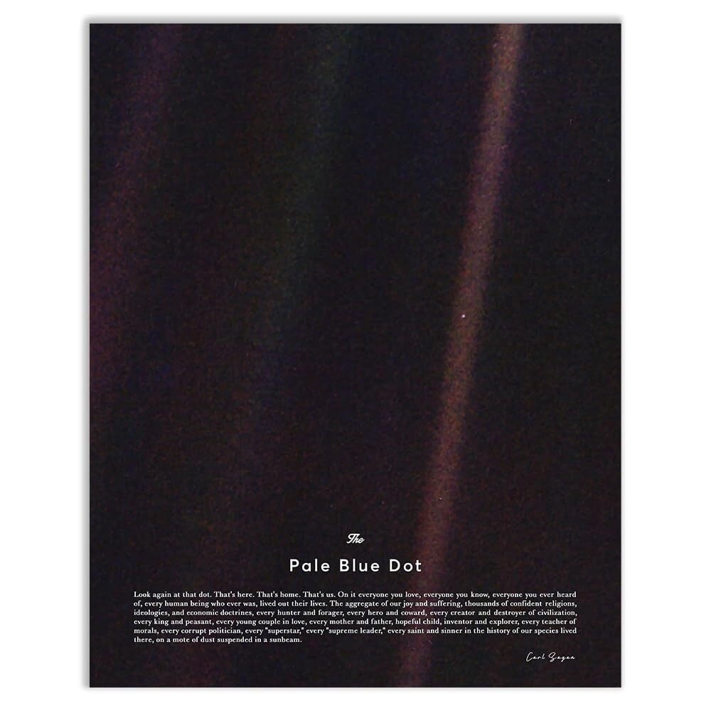 The Pale Blue Dot Poster Voyager Earth Planet, Earth Picture, Picture ...