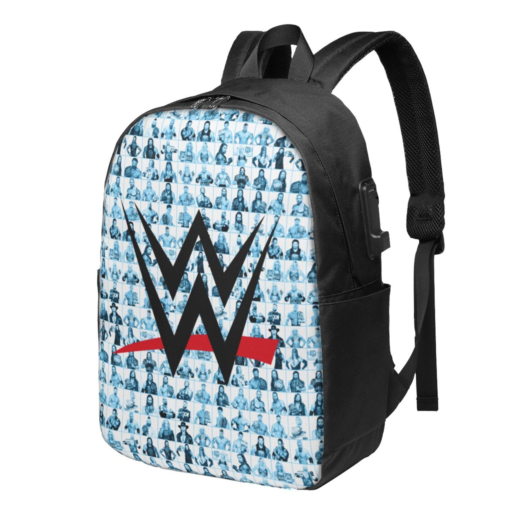 Pale Blue W-W-E Laptop Backpack with USB Port & Headphone Jack, 17 inch ...