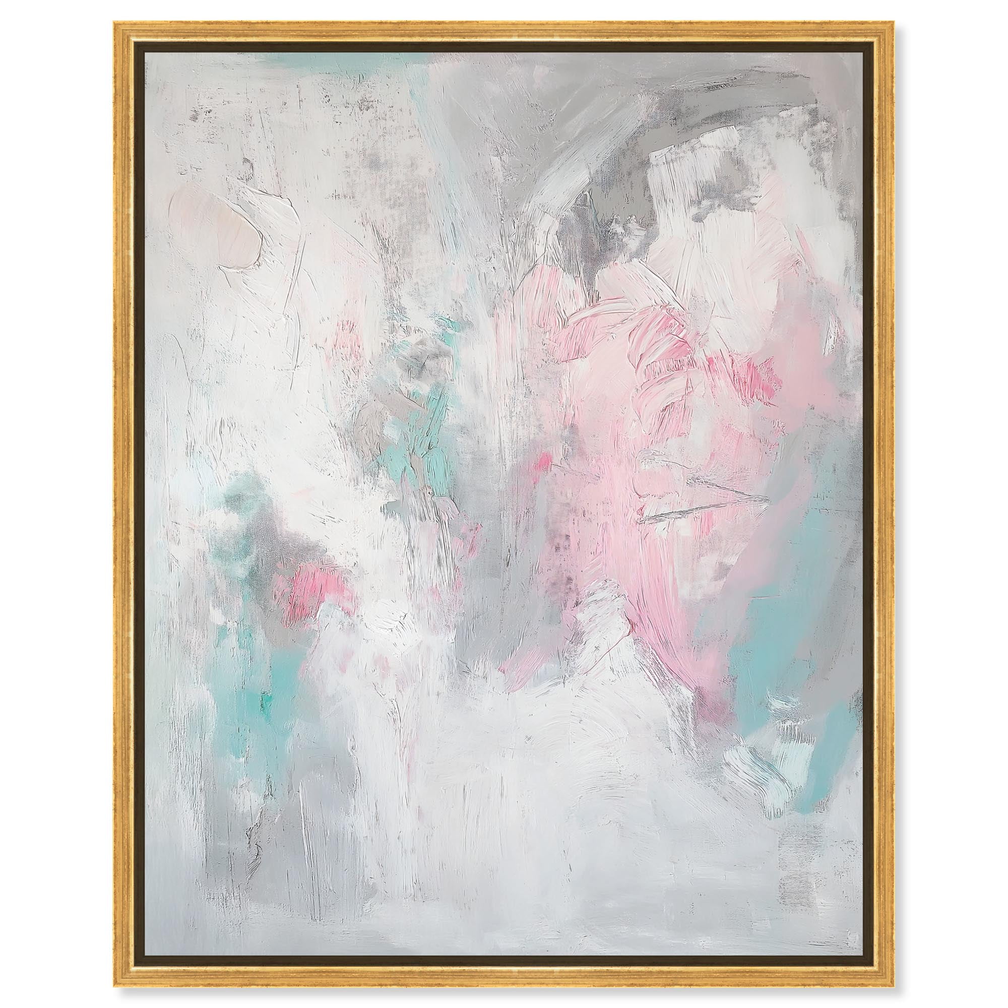 Pale Ember Touch Canvas Pastel Abstracts by Art Remedy, Gold Frame, 24" x 30" - Walmart.com