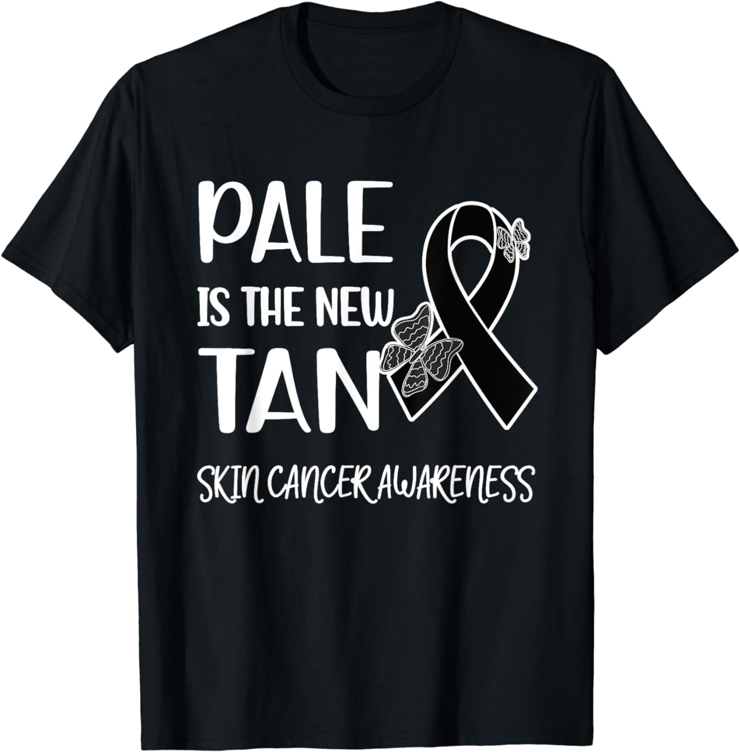 Pale Is The New Tan | Skin Cancer Survivor Melanoma Warrior Cotton T ...