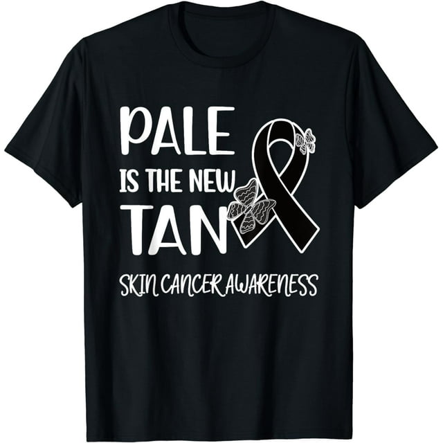Pale Is The New Tan | Skin Cancer Survivor Melanoma Warrior T-Shirt ...