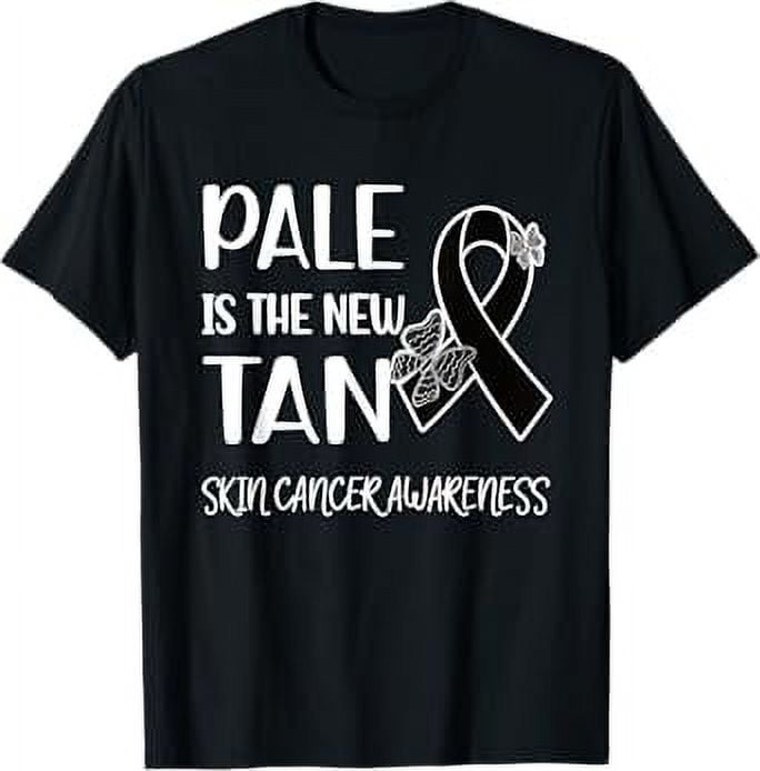 Pale Is The New Tan | Skin Cancer Survivor Melanoma Warrior T-Shirt ...