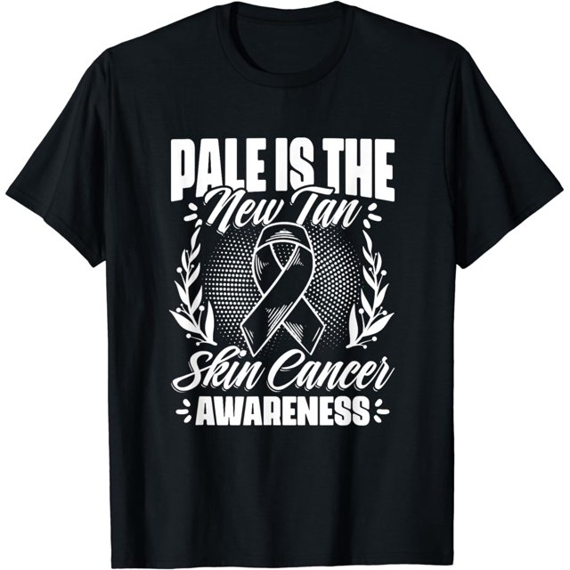 Pale Is The New Tan Skin Cancer Warrior Melanoma Awareness T-Shirt ...