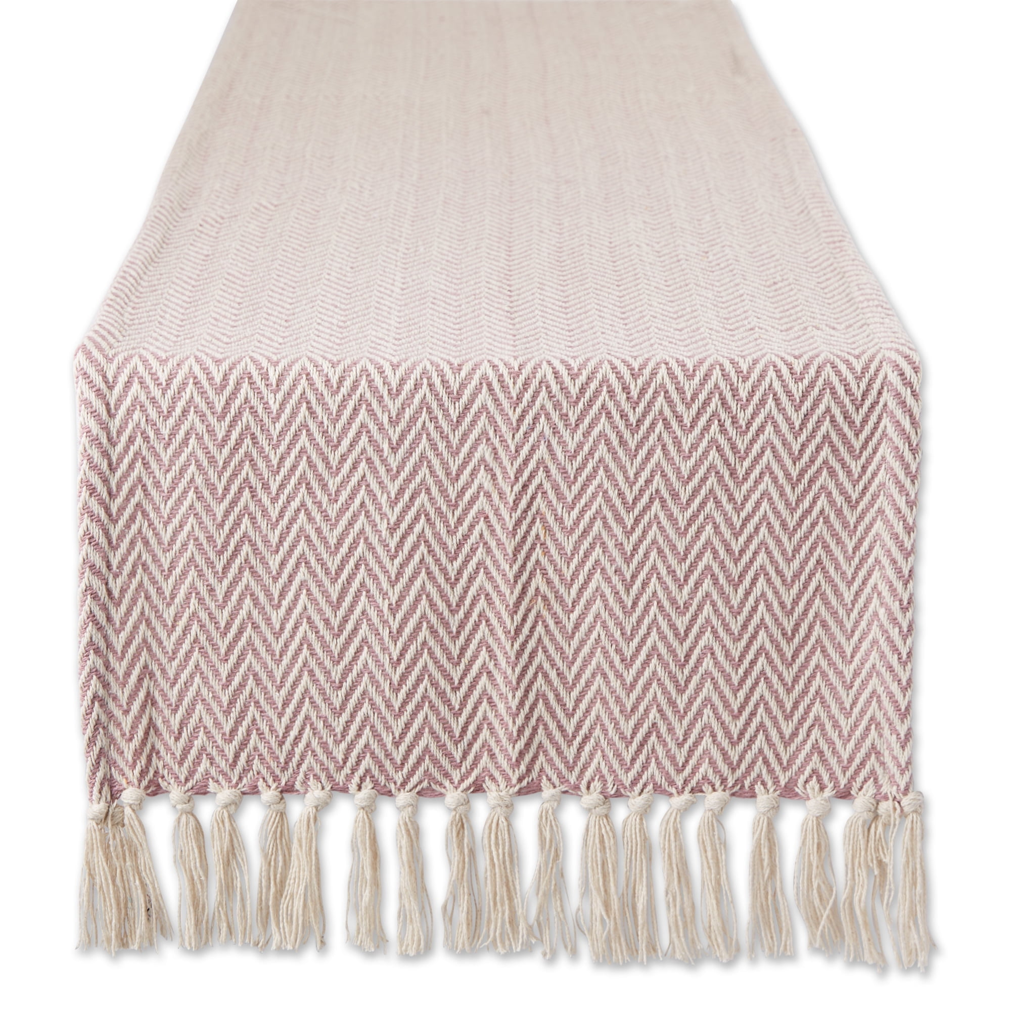 Pale Mauve Chevron Handloom Table Runner 15x72 - Walmart.com