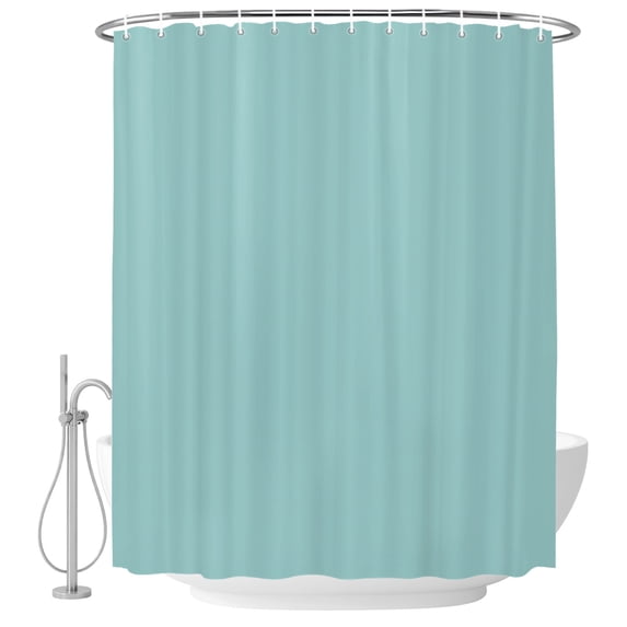 Pale Mint Shower Curtain for Bathroom, Minty Green Color Solid ...