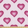 Ambesonne Pale Pink Fabric by the Yard Upholstery, Hearts Cartoon, 5 ...