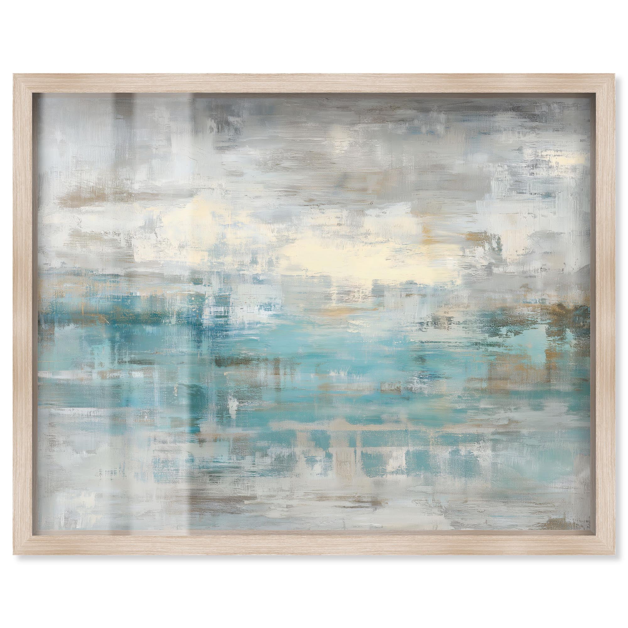 Paleocene Pulse I Shadowbox Print Faded Art by Art Remedy, Blonde Frame ...