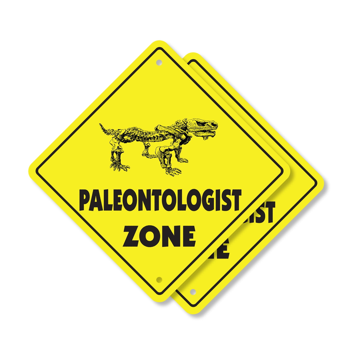 Paleontologist (2 Pack) Plastic Crossing Sign - 10 Inch X 10 Inch Xing ...