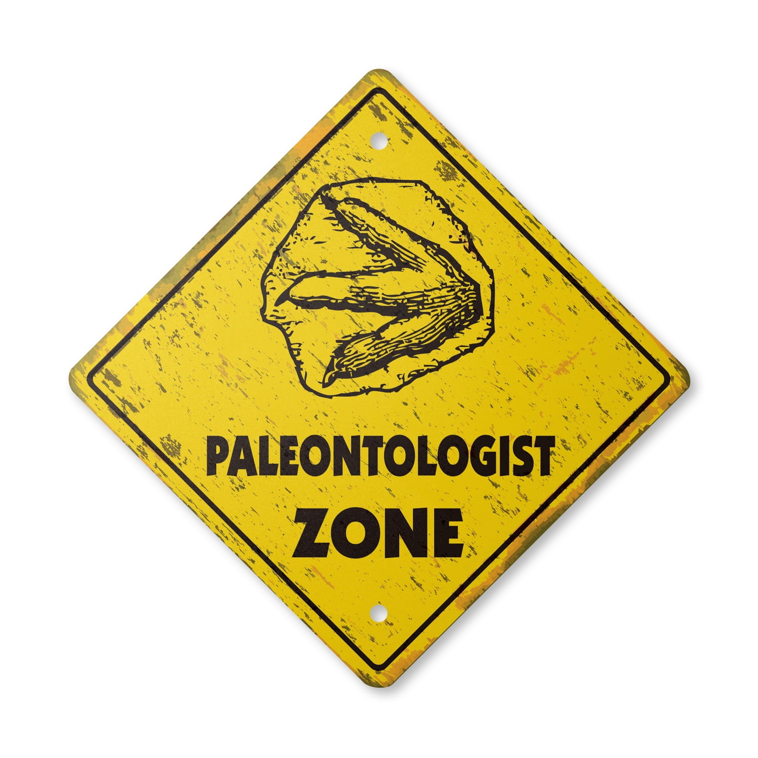 Paleontologist Vintage Crossing Sign Zone Xing | Indoor/Outdoor Plastic ...