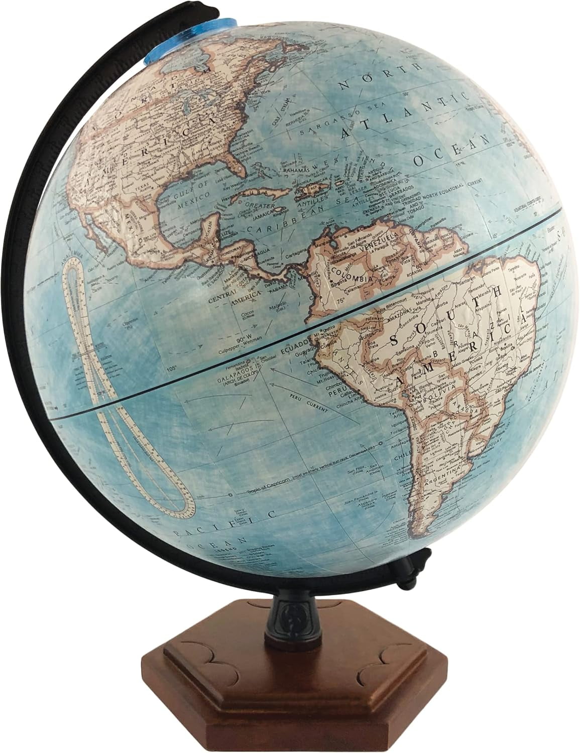 Palermo 9" Diameter Globe, USA Cartography with with Mountain Relief ...