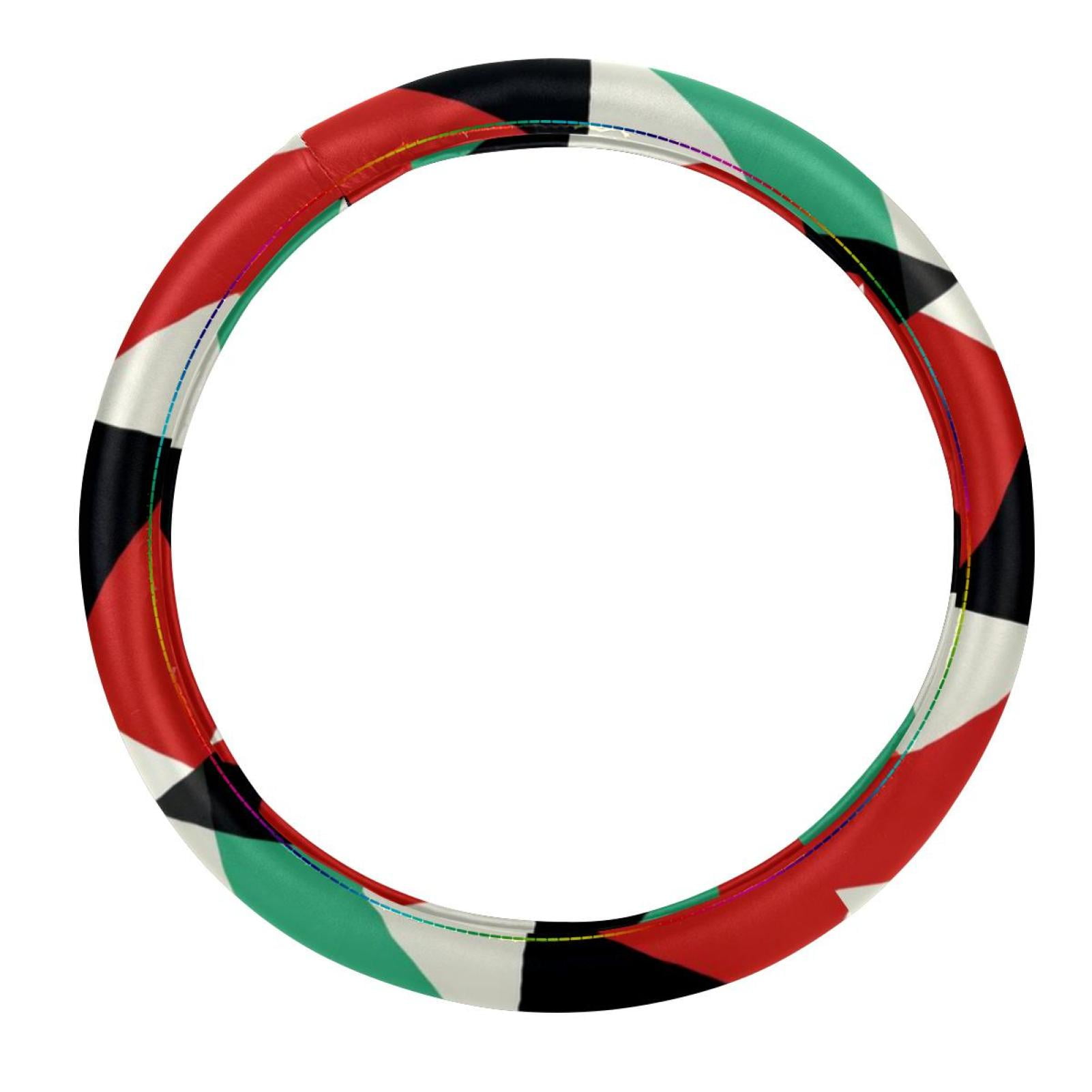 Palestine 14.5 Inch Printing PVC Leather Car Wheel Covers Steering ...