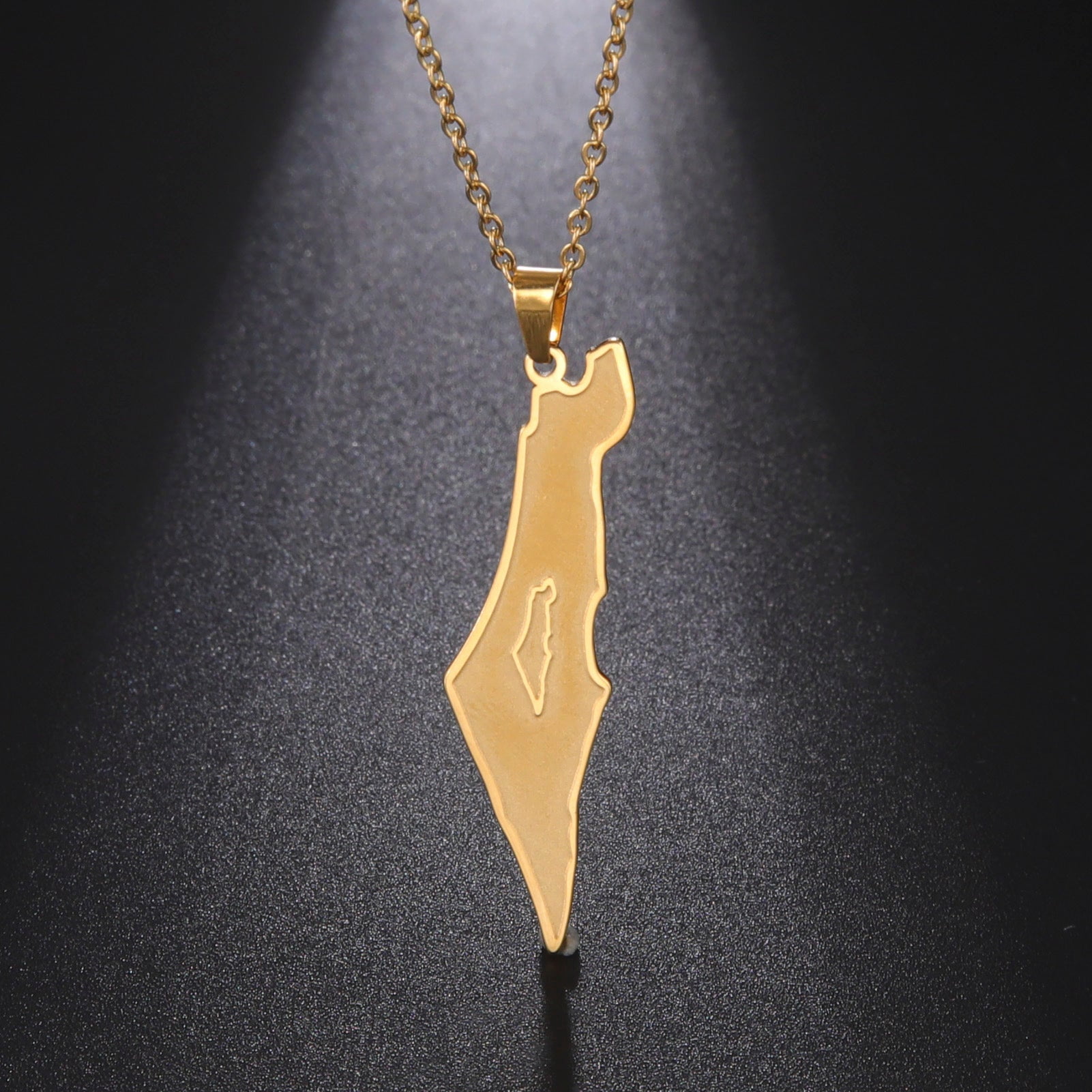 Palestine 3D Map Necklace Chain Pendant - Walmart.com
