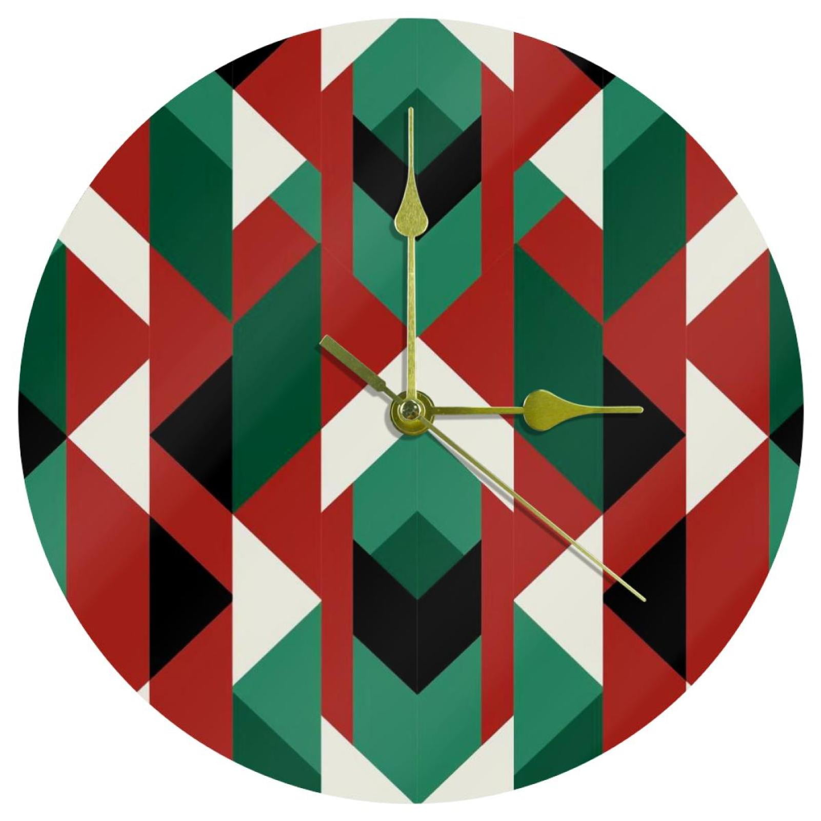 Palestine 9.8 Inches Round Acrylic Wall Clock, Silent Non Ticking ...