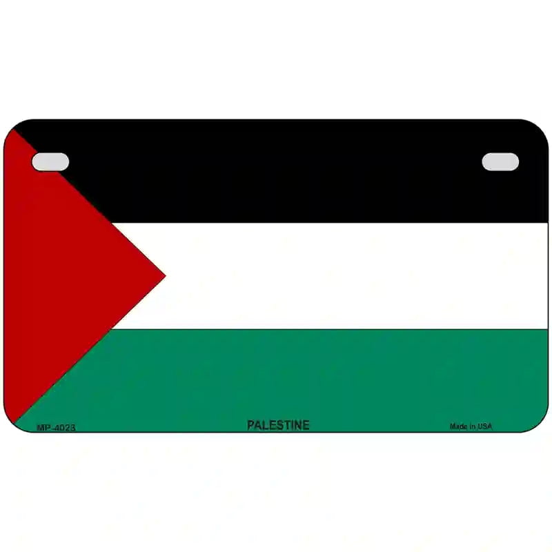 Palestine Country Flag Metal Novelty License Plate 7" x 4" Motorcycle ...