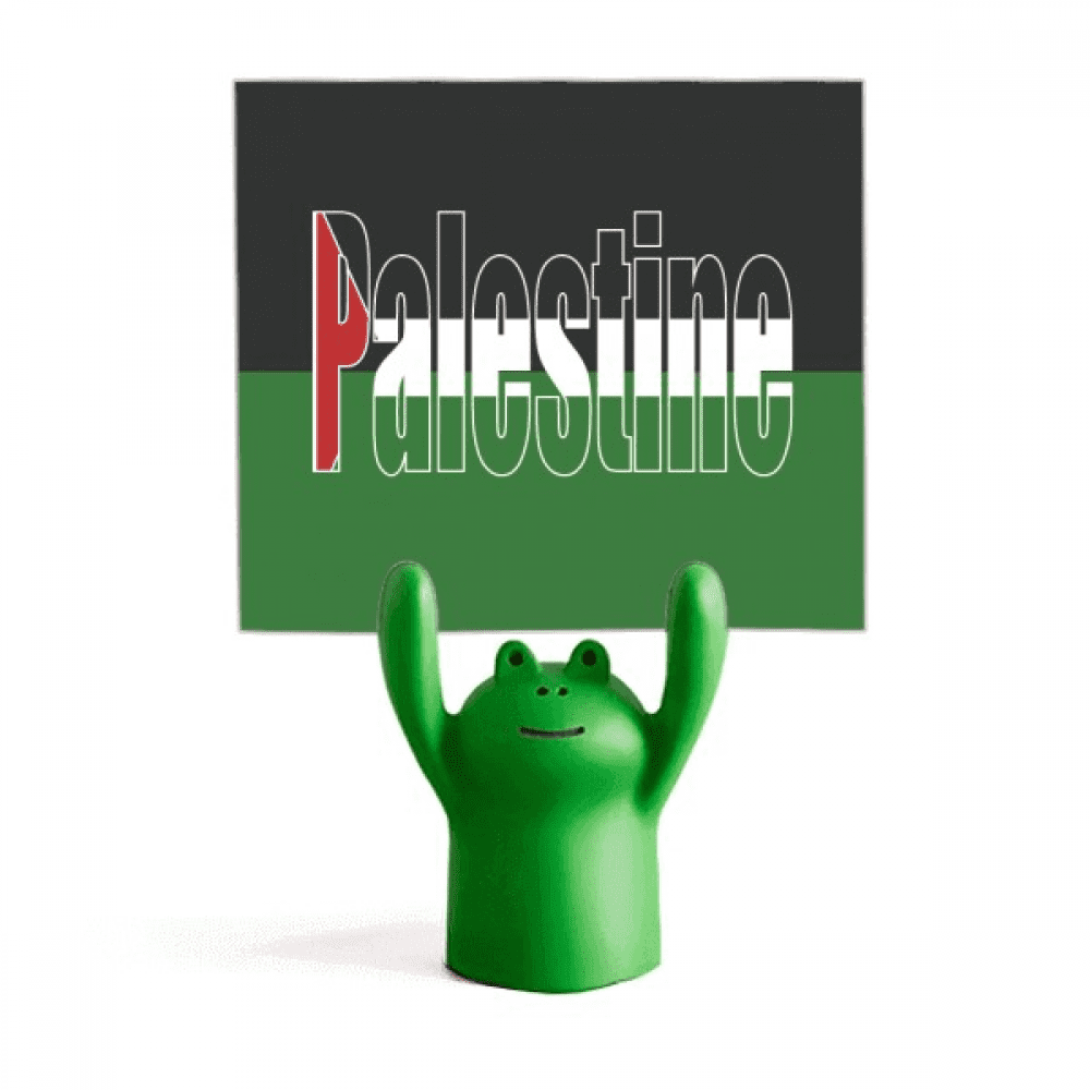 Palestine Country Flag Name Memo Holder Cartoon Animal Frog Stand ...
