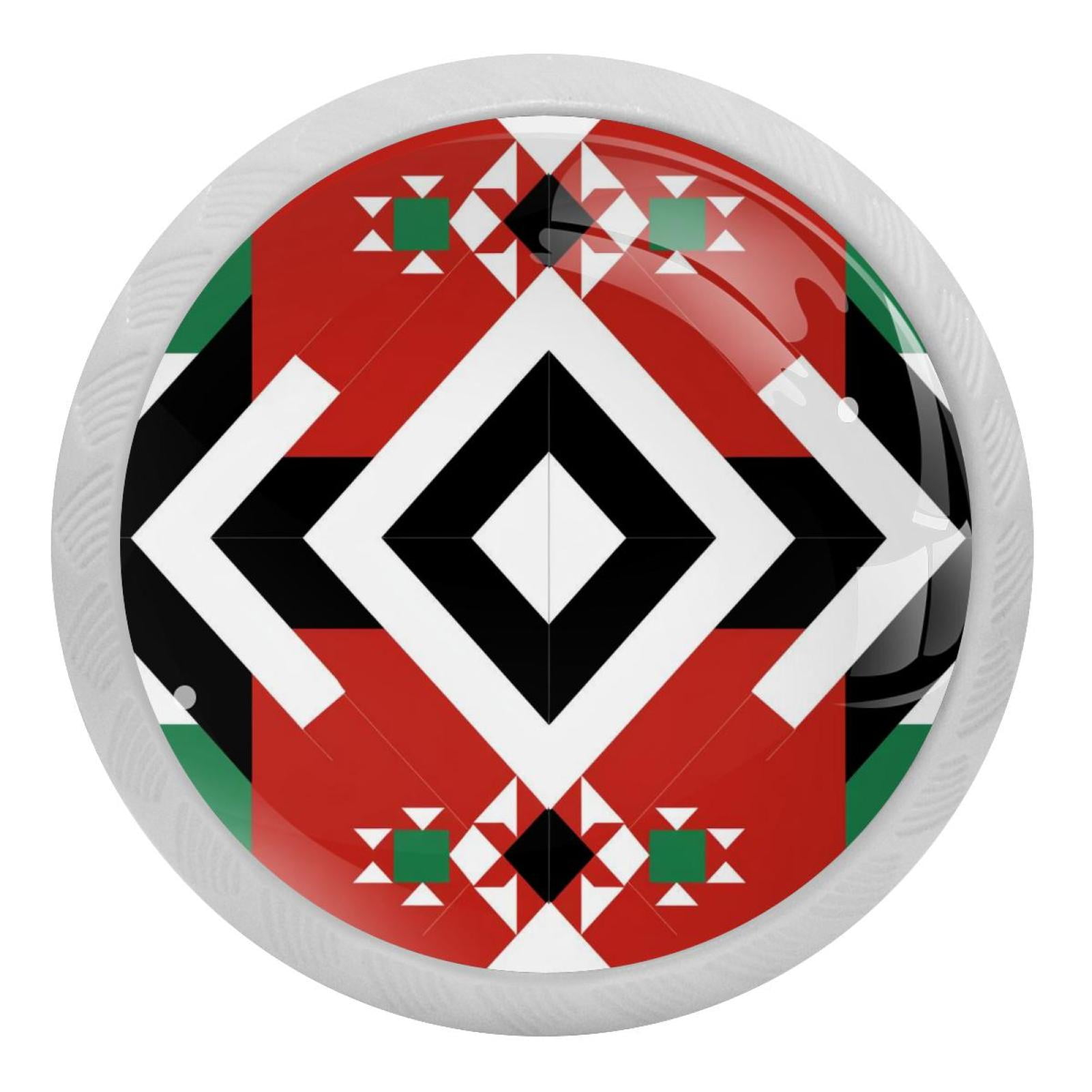 Palestine Country Pattern 4PCS Cabinet Knobs Pulls Fluorescent Drawer ...