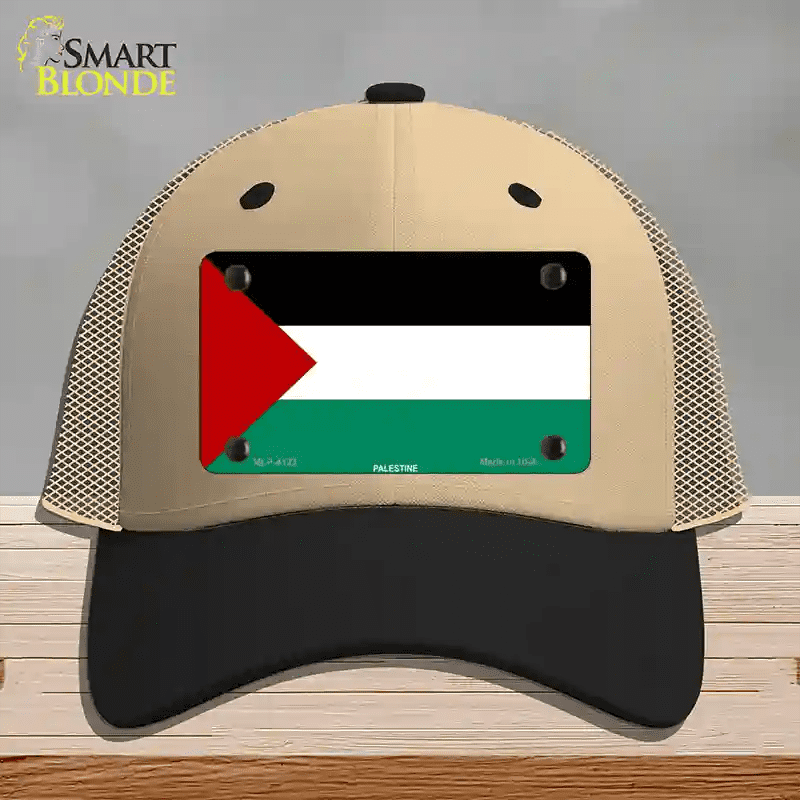 Palestine Flag Novelty License Plate Hat Mesh Khaki|Black - Walmart.com
