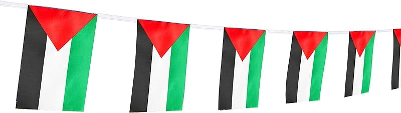 Palestine Flag Palestinians Flag,100Feet/76Pcs National Country World ...