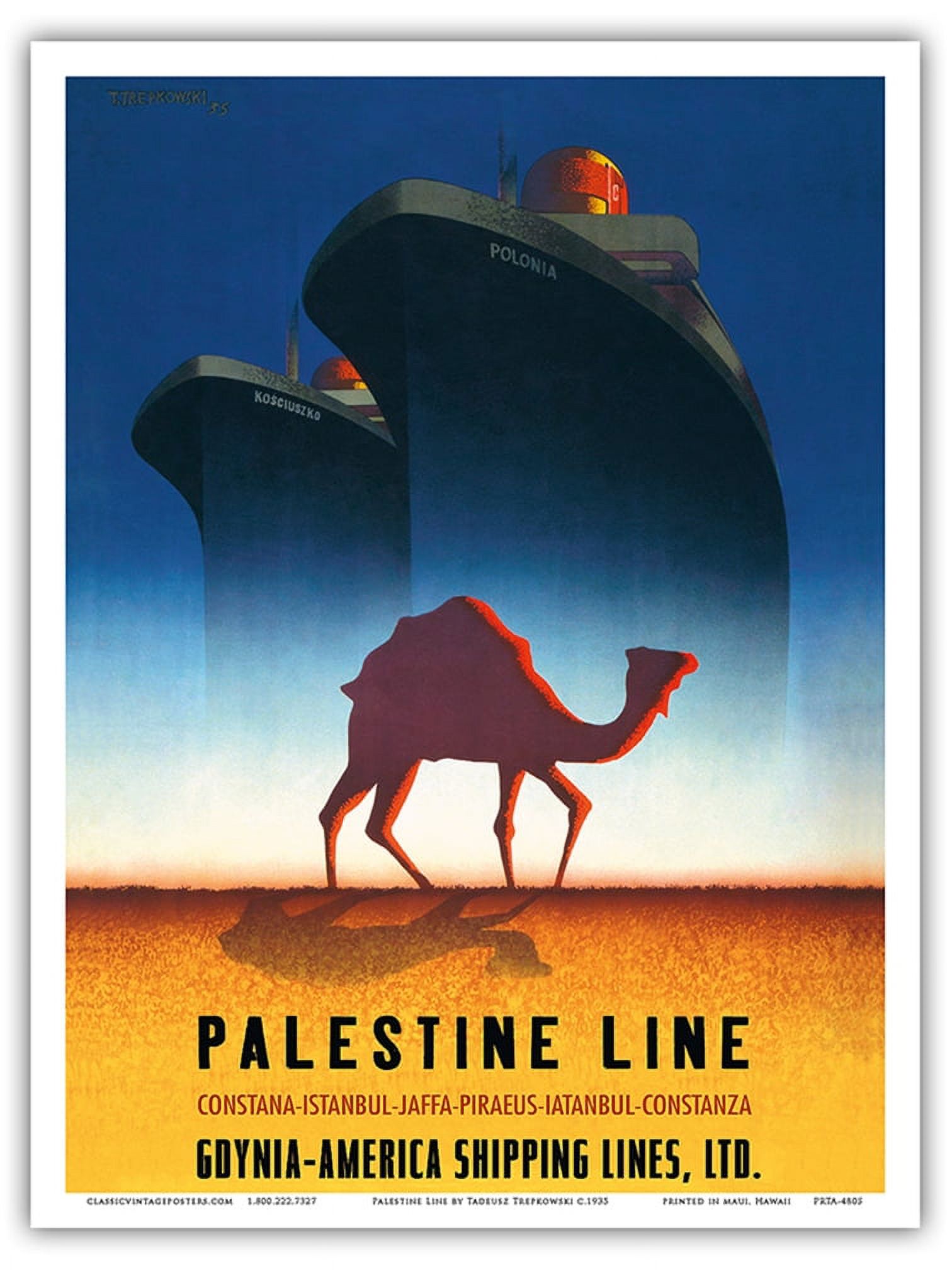 Palestine Line - Gdynia-America Shipping Lines SS Kościuszko & SS ...