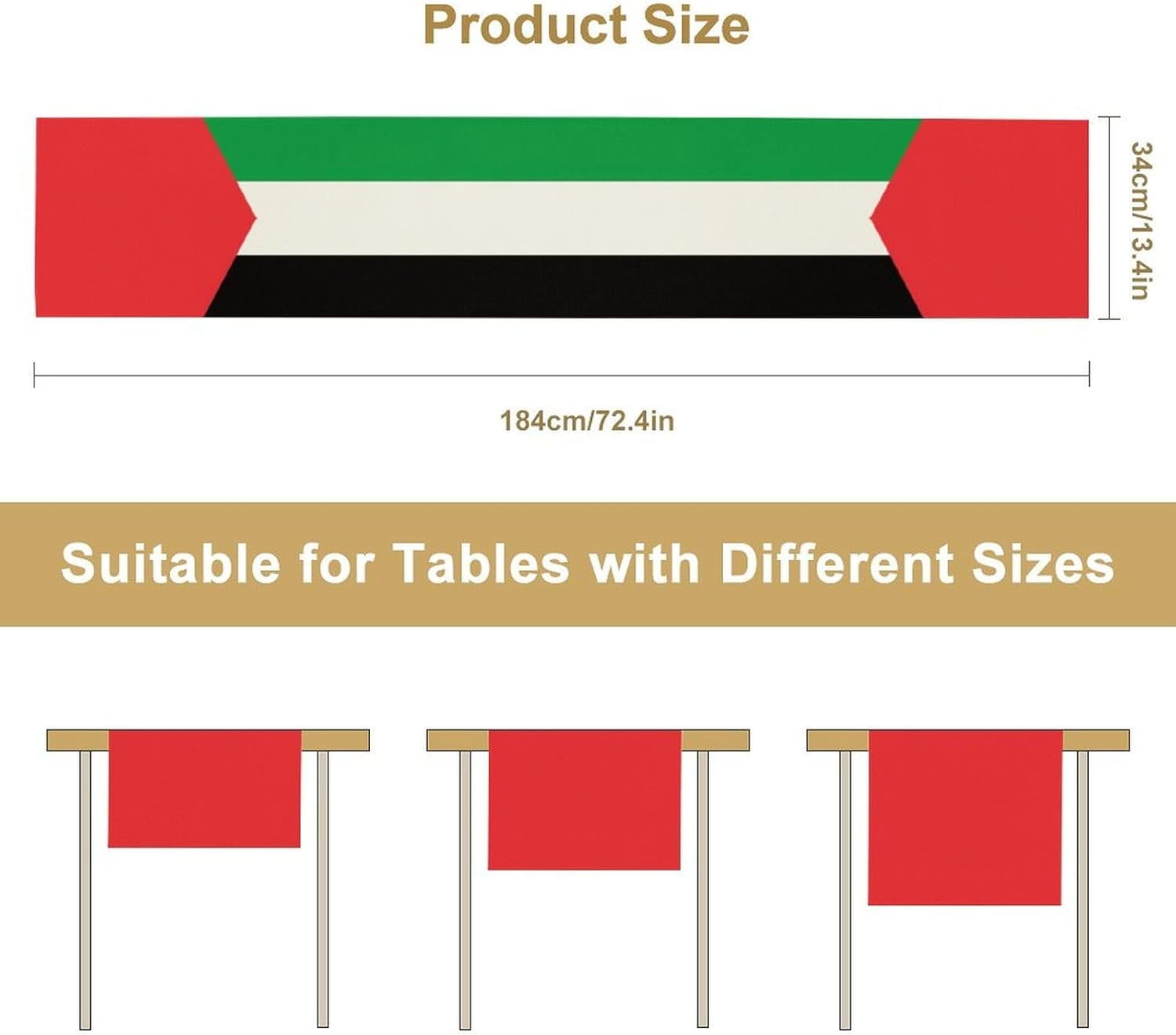Palestine Palestinian Flag Table Runner,Table Decor For Indoor Outdoor ...