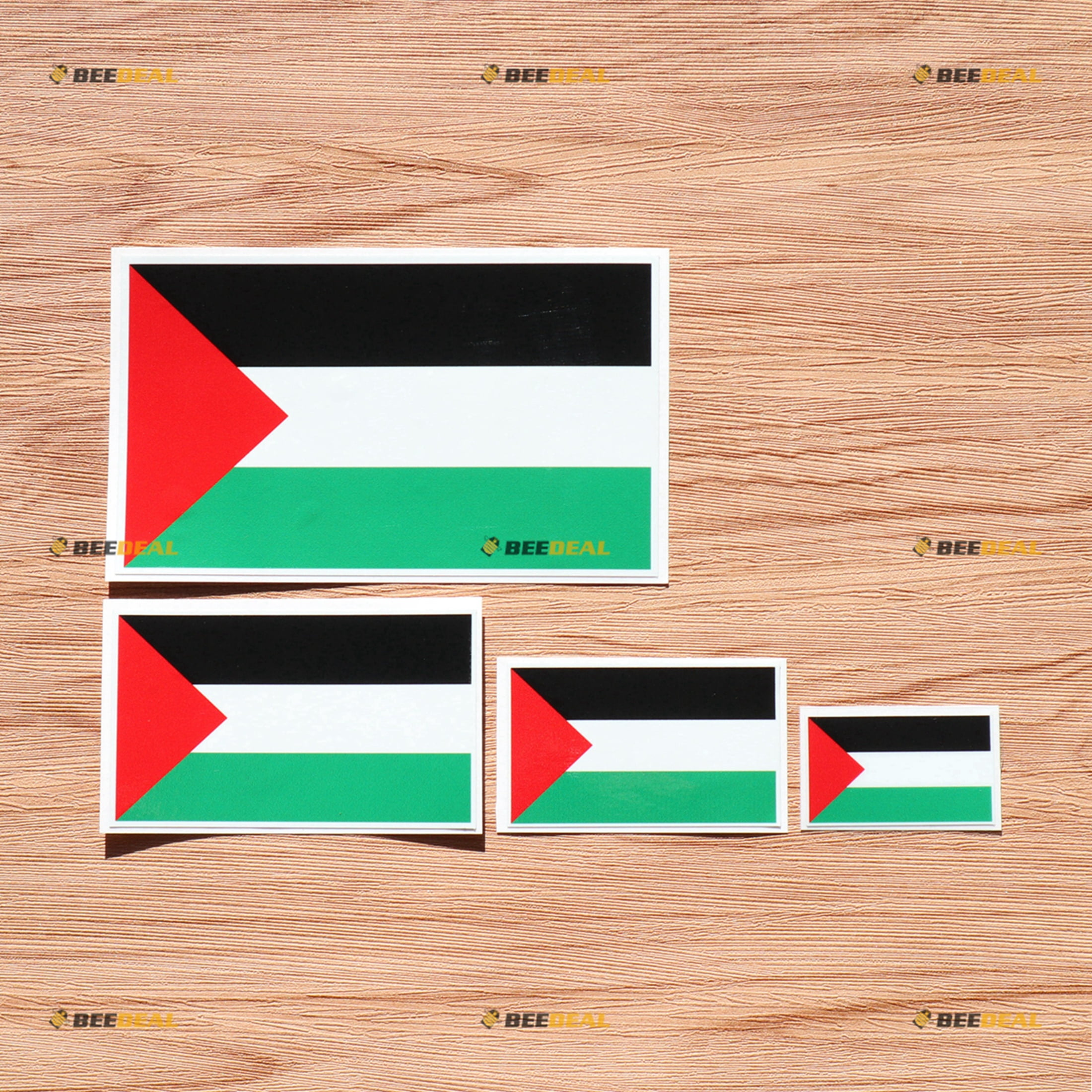 Palestine Palestinian Flag Vinyl Decal Sticker - 4 Pack Glossy, 2 ...