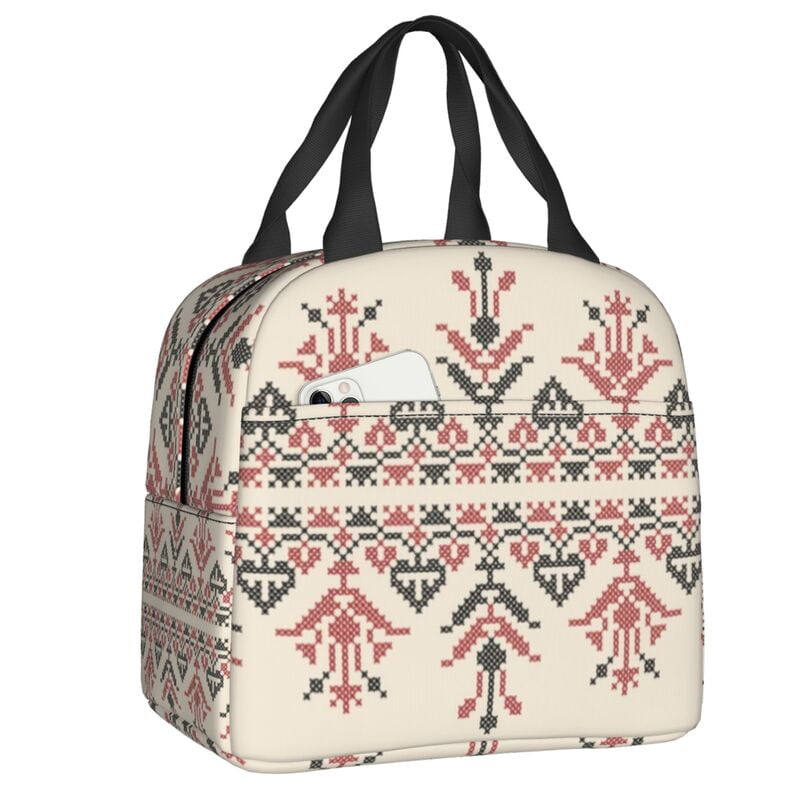 Palestinian Embroidery Traditional Folk Art Insulated Lunch Bag ...