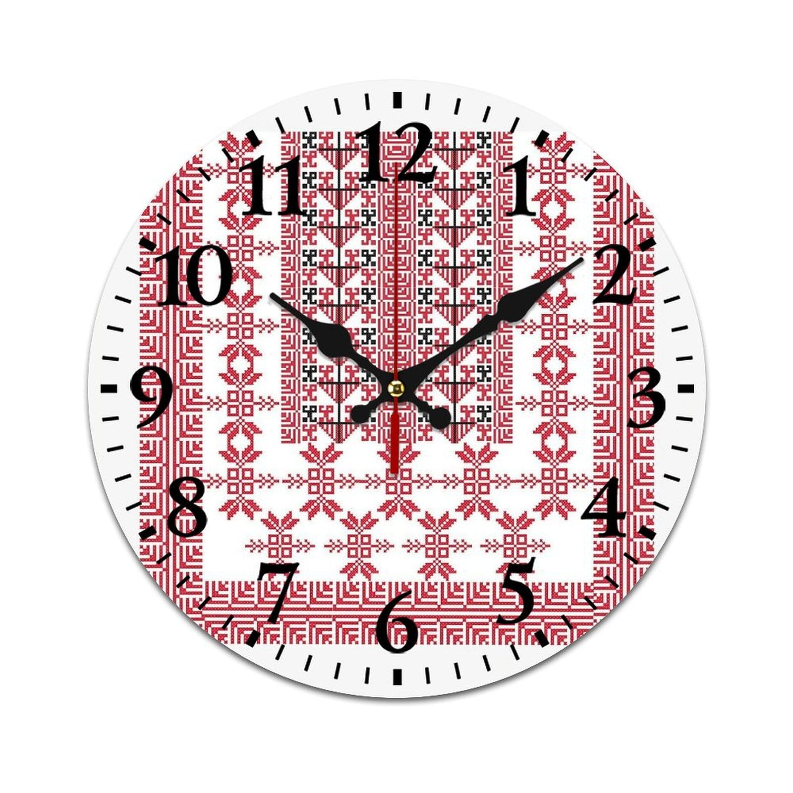 Palestinian Embroidery Wall Clock Modern Design Clocks Wall Hanging ...