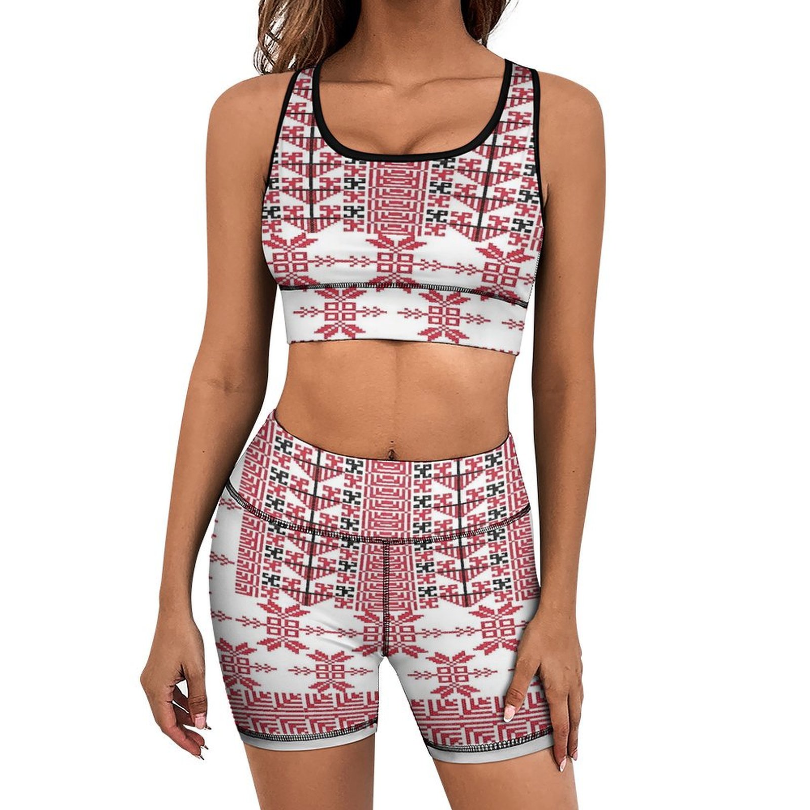 Palestinian Embroidery Working Out Sets for Women Workout Outfits for ...