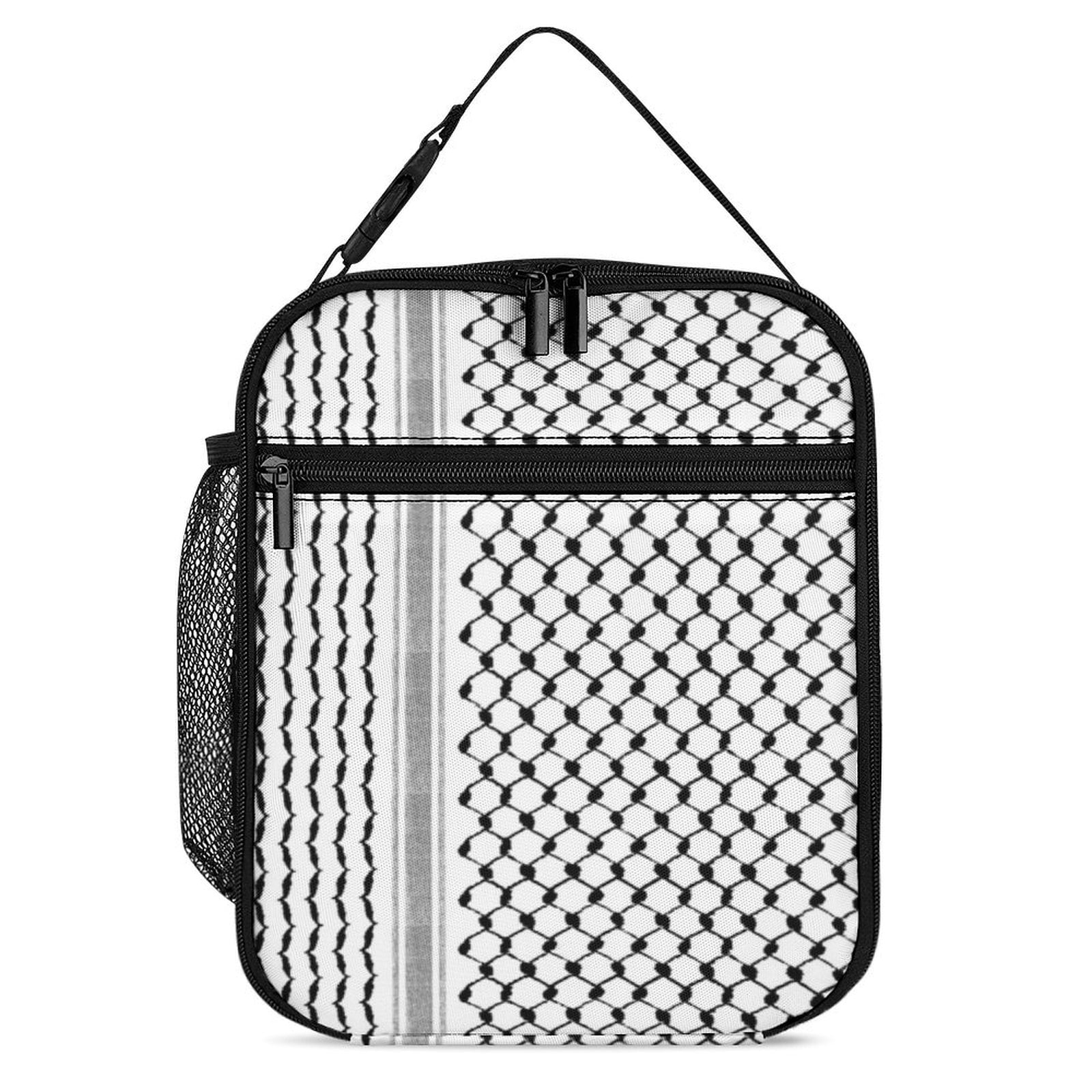 Palestinian Hatta Kufiya Folk Pattern Insulated Lunch Tote Bag Portable ...