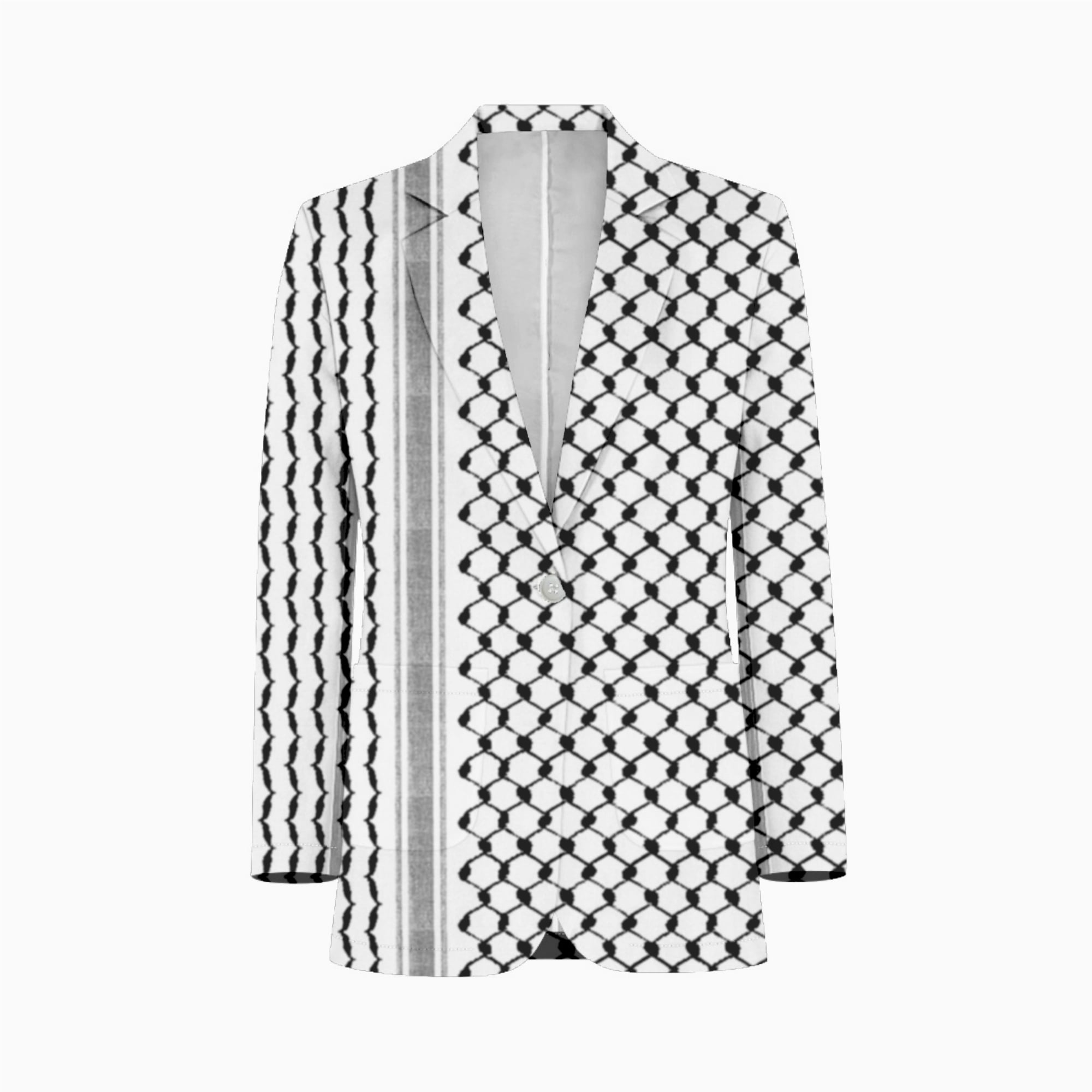Palestinian Hatta Kufiya Folk Pattern Mens Suits Shawl Collar Slim Fit ...