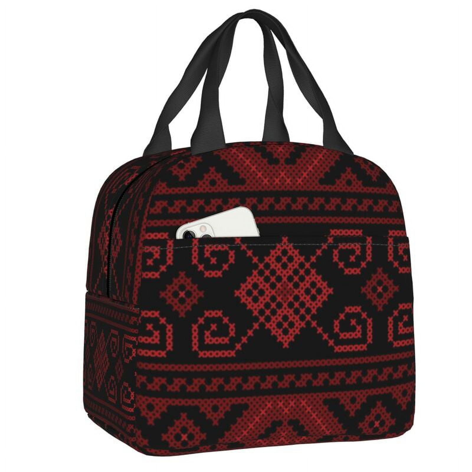 Palestinian Jordanian Embroidery Tatreez Art Insulated Lunch Tote Bag ...