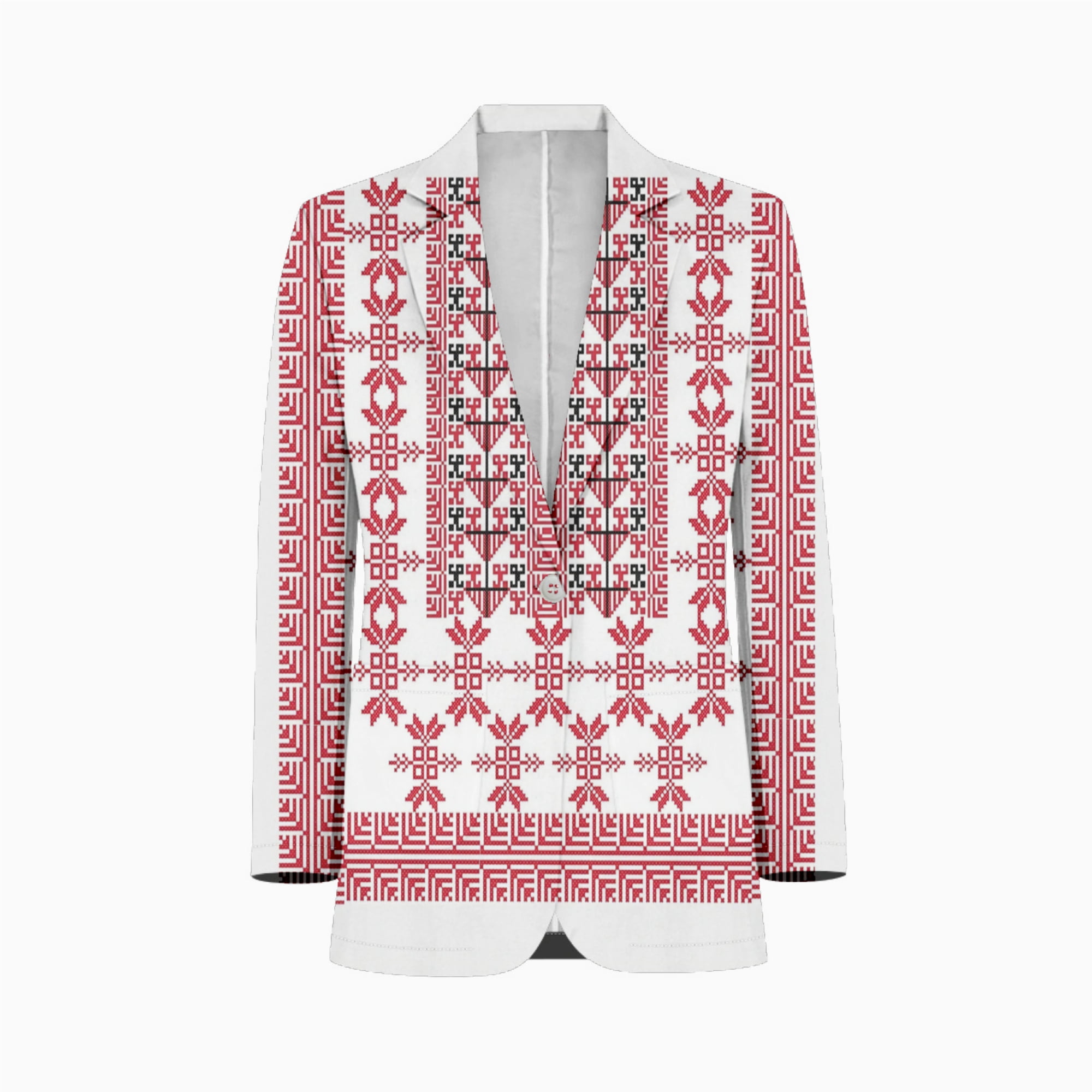 Palestinian embroidery Mens Suits Shawl Collar Slim Fit Suit Mens Groom ...