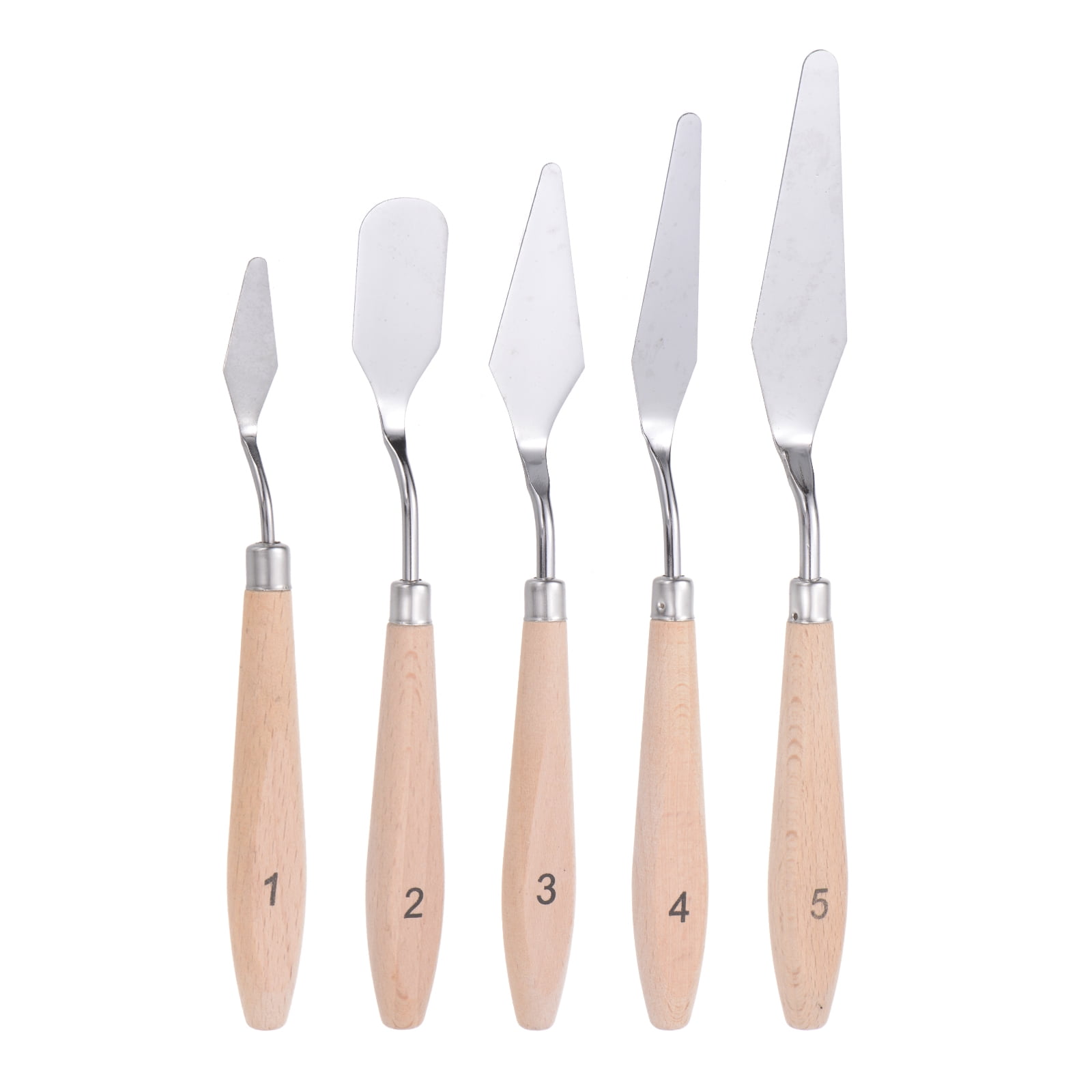 Uxcell Palette Knife Stainless Steel Spatula Wood Handle Pallet Knife ...