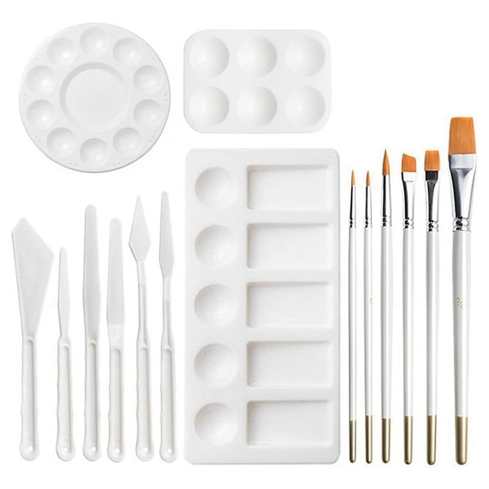 Palette Palette Paintbrush Scraper 15-Piece Set of Rectangular Palette ...