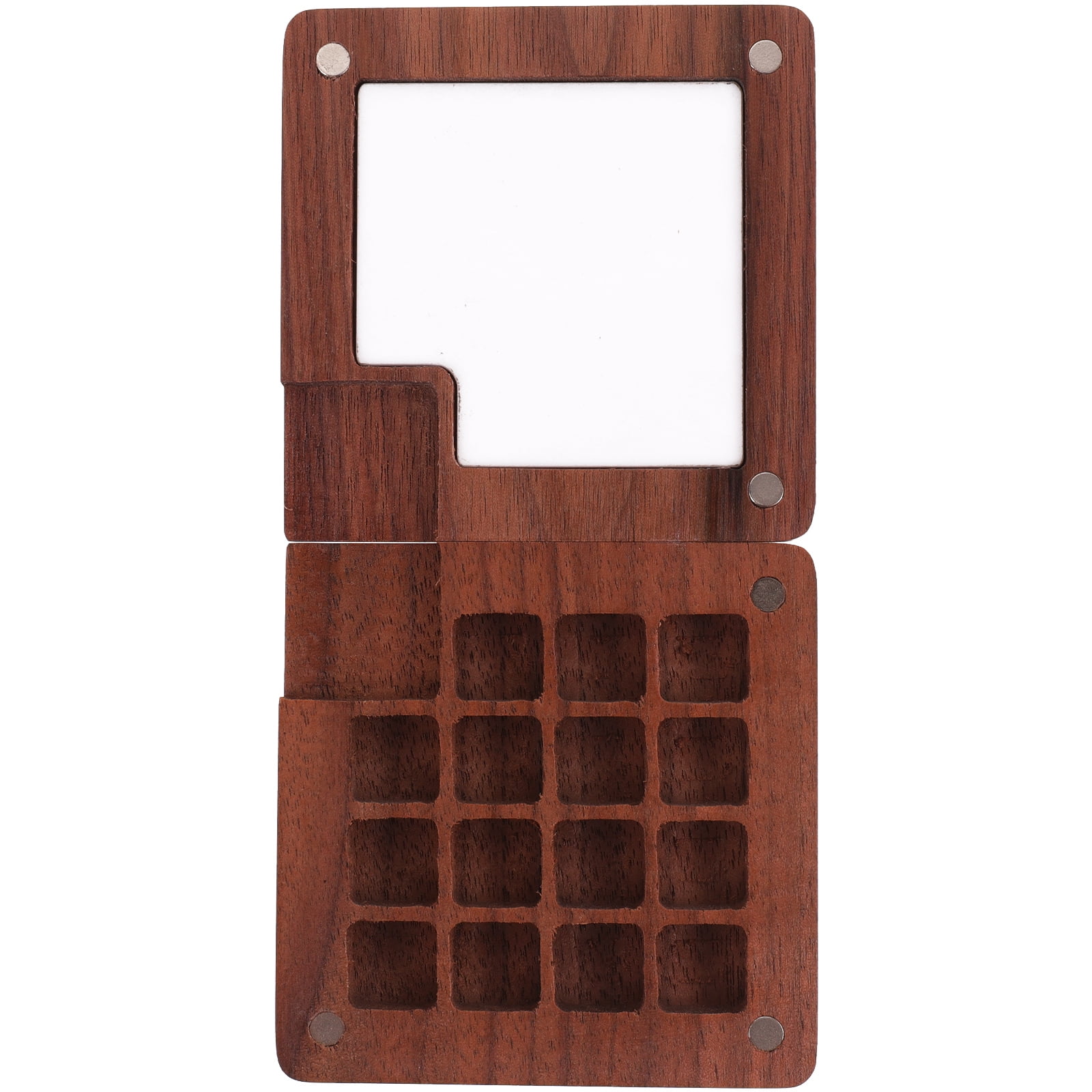 Worgeous Wood Watercolor Palette with Lid Durable Plastic Storage Case ...