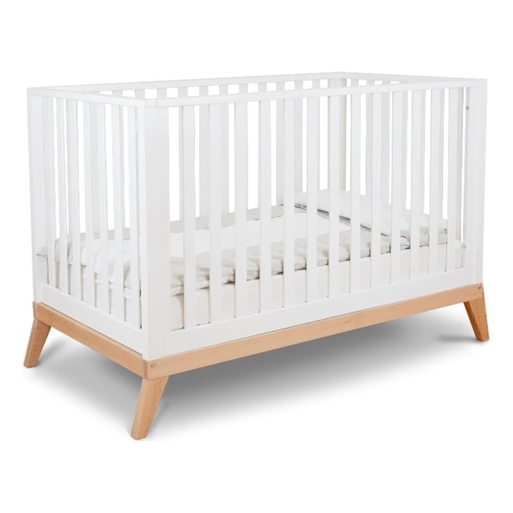 Pali Design Donatello Classico Modern Hard Beech Wood Crib in White ...