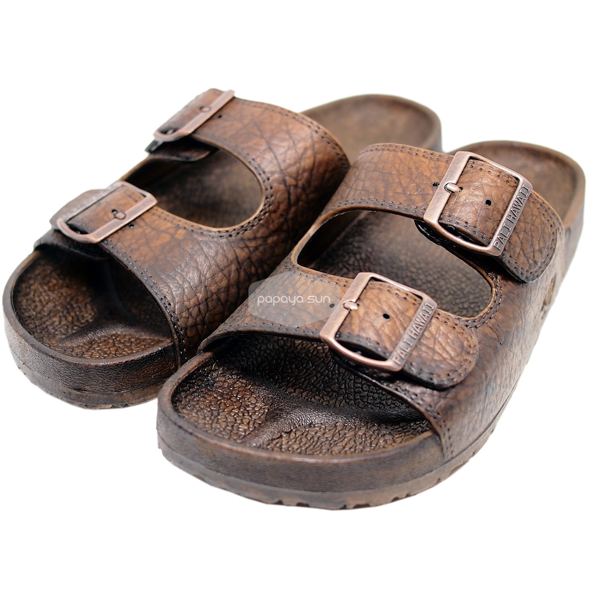 Pali Hawaii Jandals Men's Adjustable Ankle Strap Sandal, Brown, Sizes 7 ...