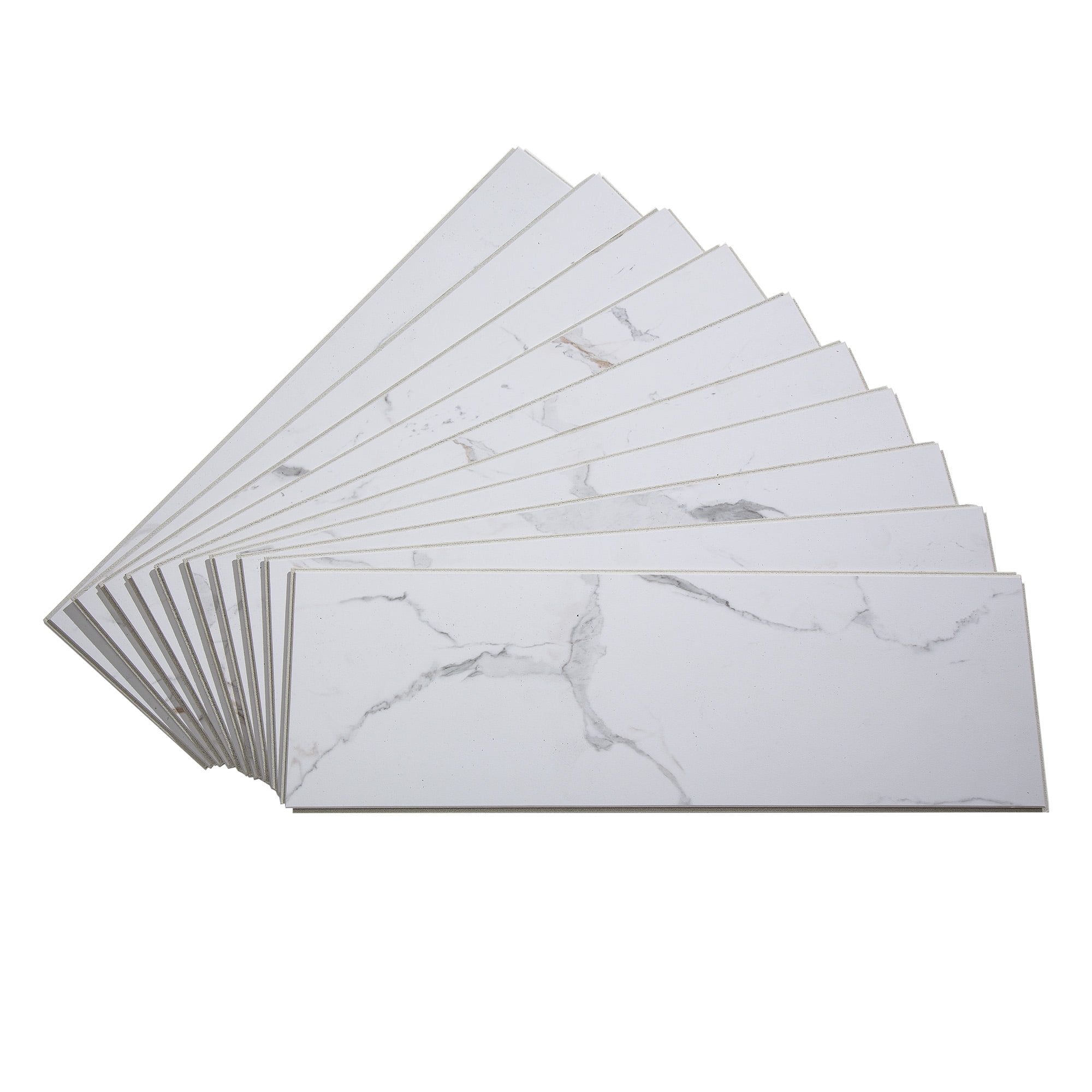 Palisade 22.8in x 7.31in Vinyl Wall Tile in Carrara Marble - Walmart.com