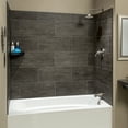 Palisade 23.2in Vinyl Interlocking Wall Tile Shower Kit, Ashen Slate ...