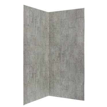 Subway Tile PVC Glue-up Tub and Shower Wall Panels Surround in Marble ...