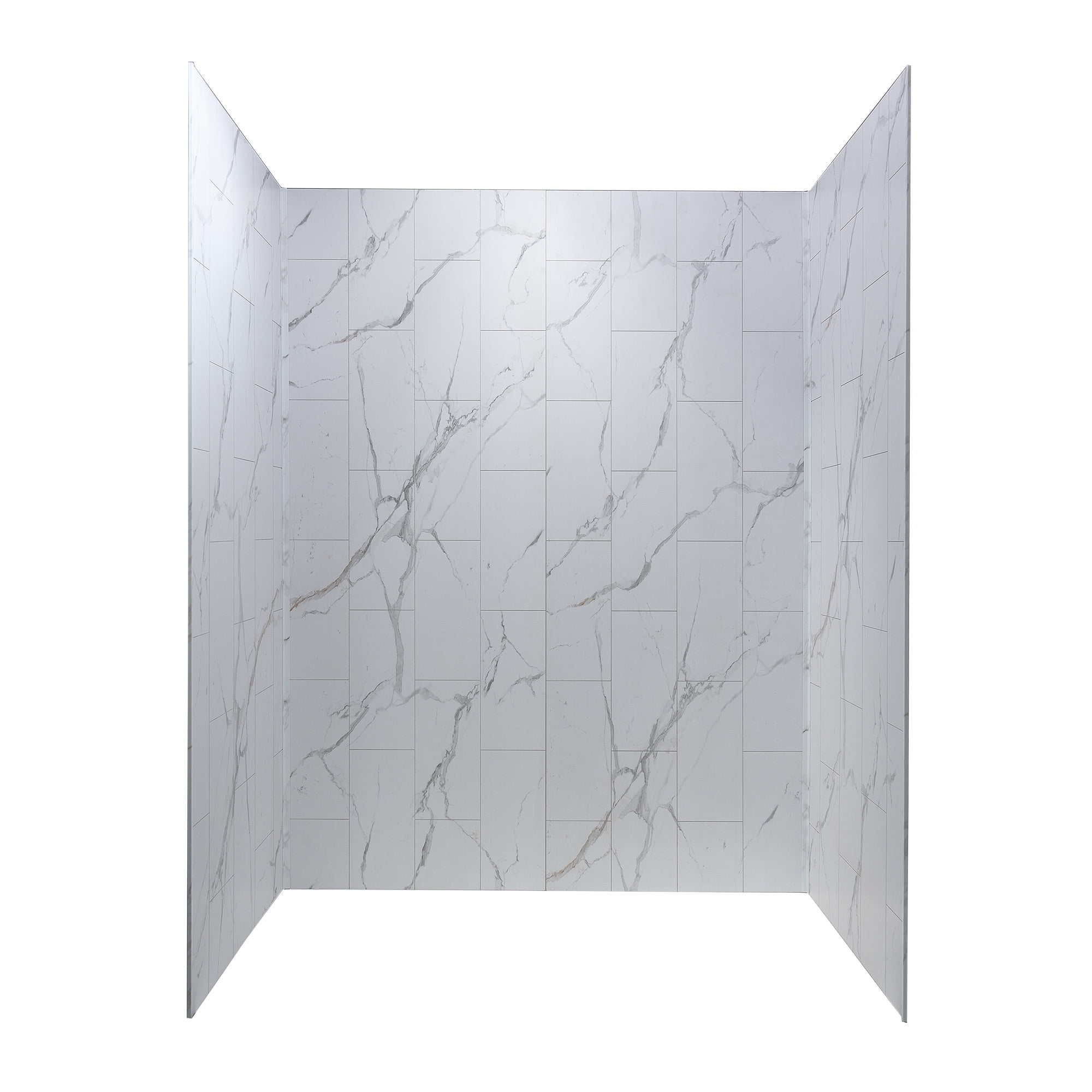 Palisade 36in x 60in x 78in Vinyl Shower Surround in Carrara Marble ...