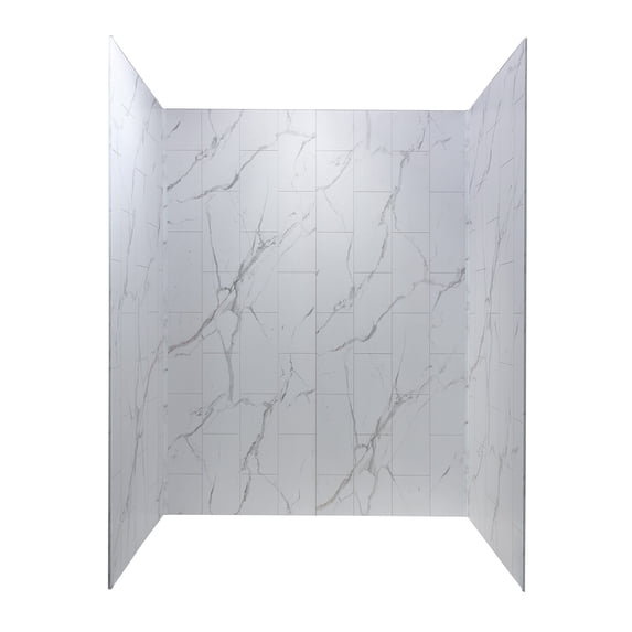 Palisade 78in x 60in x 36in Waterproof Vinyl Shower Surround Kit with ...