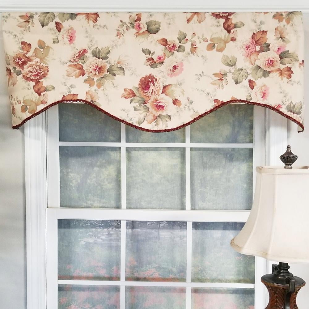Palisade Cornice Style 3" Rod Pocket Valance 50" x 17" Tea Stain by RLF ...